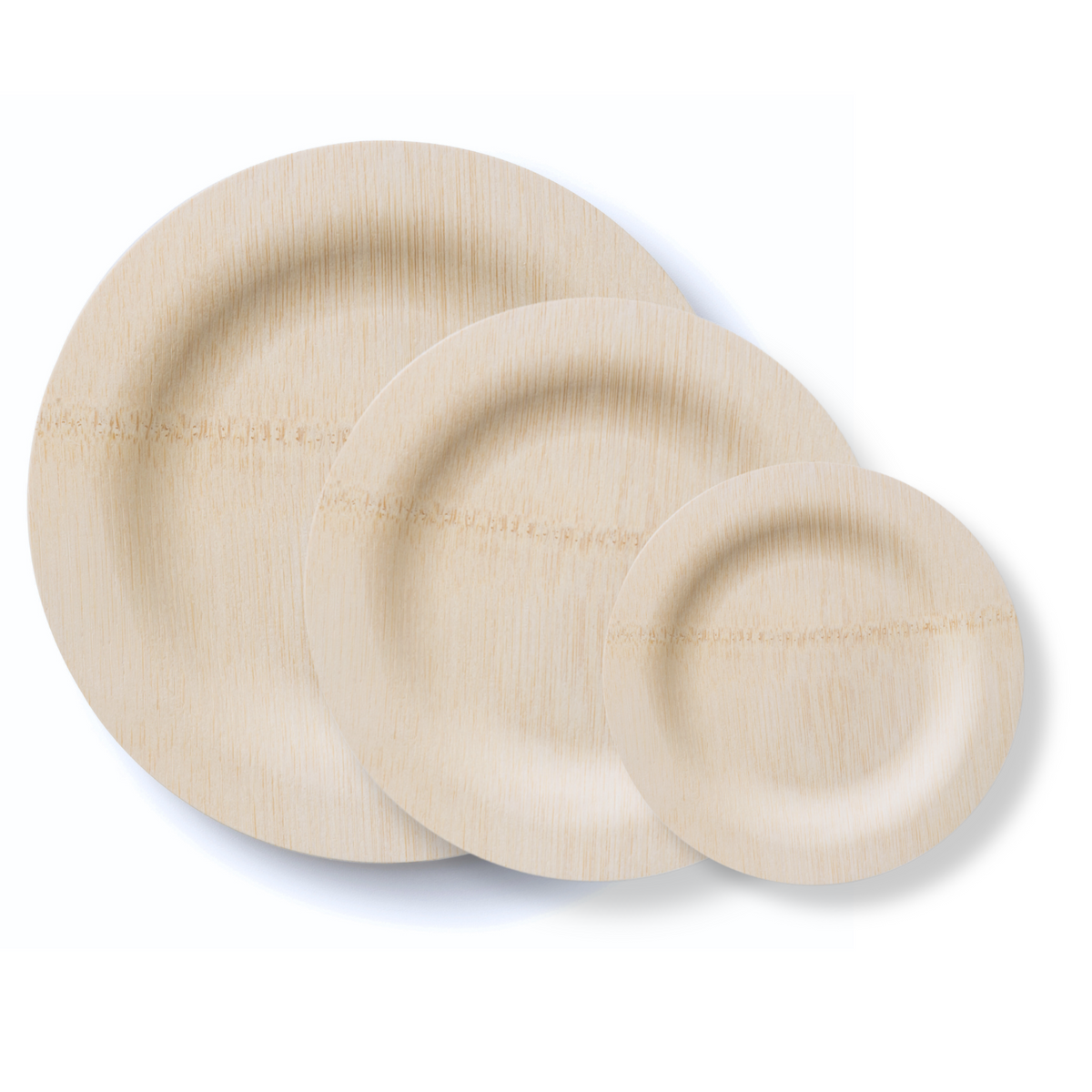 Disposable Bamboo Round Plates, Bulk Case – bambuWholesale