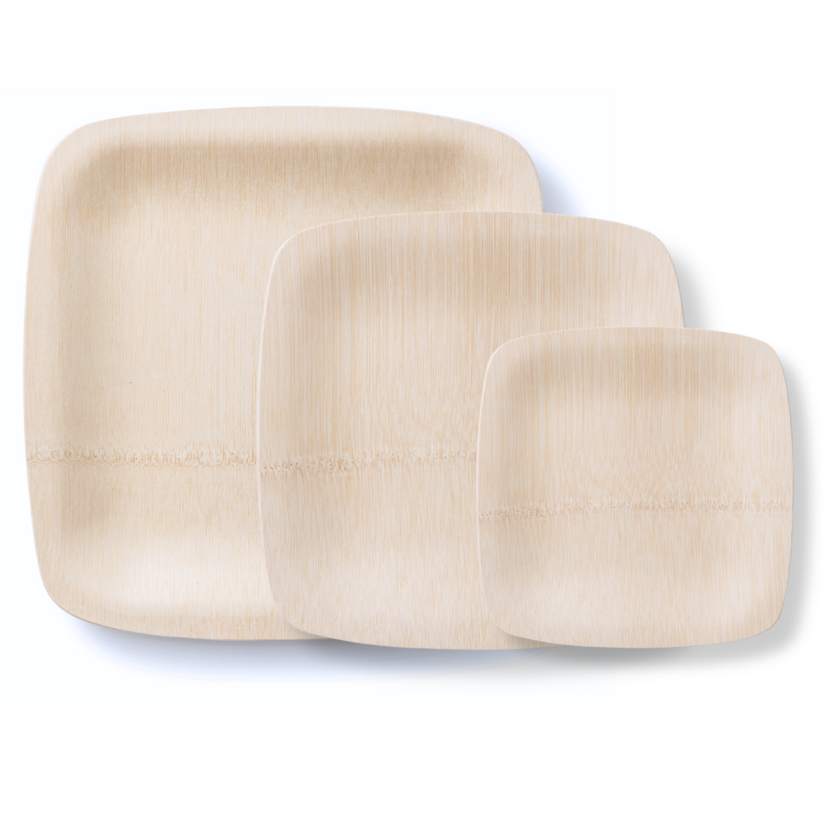 Disposable Bamboo Square Plates, Bulk Case – bambuWholesale